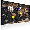 murando - Pin Board World Map 120x80 cm/48"x32" 1 piece Cork Board On ...