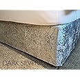 Crushed Velvet Elasticated Bed Valance/Divan Base Cover 12 Colours ...