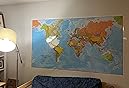 Giant World Megamap, Large Wall Map Laminated : Amazon.it: Cancelleria ...