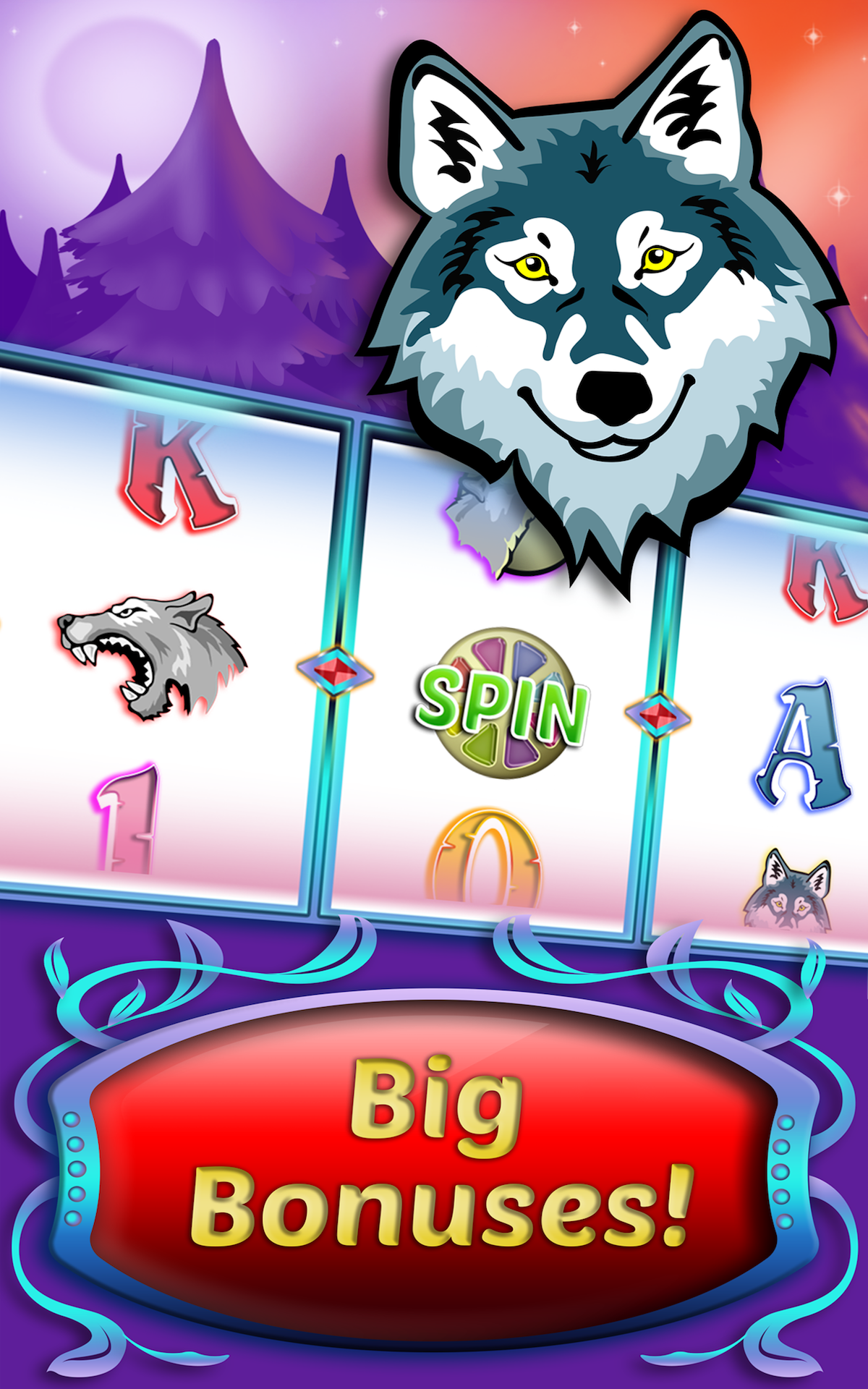 Wolf Sky Moon Slot Machine - Free Quick Konami Jackpot Vegas Doubledown ...