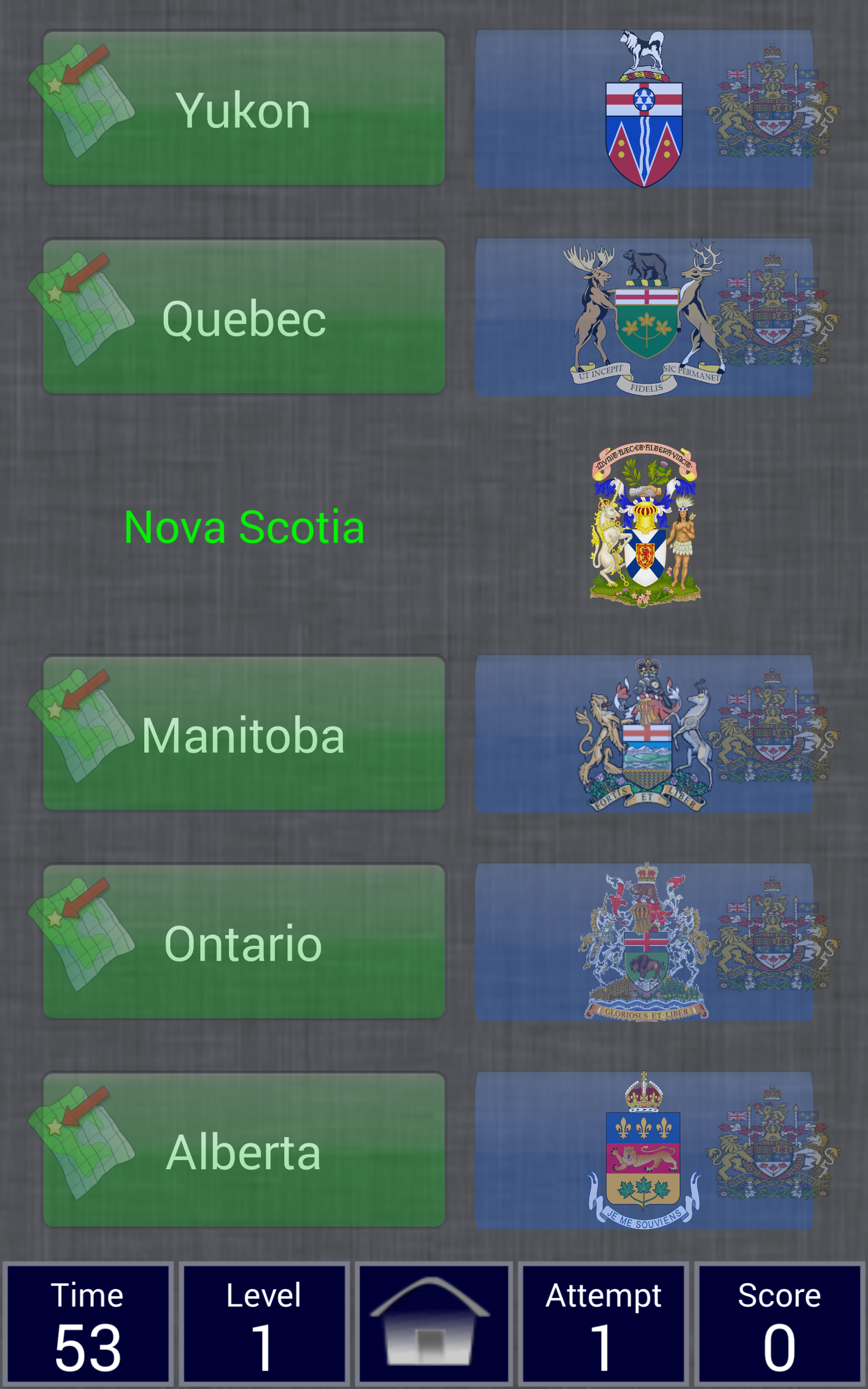 Canada Provinces Geography Match HD : Amazon.fr: Applis et Jeux