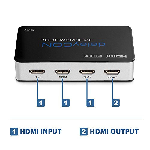 deleyCON ULTRA Serie HDMI Switch Verteiler 3 Port Automatisch - 3D ...