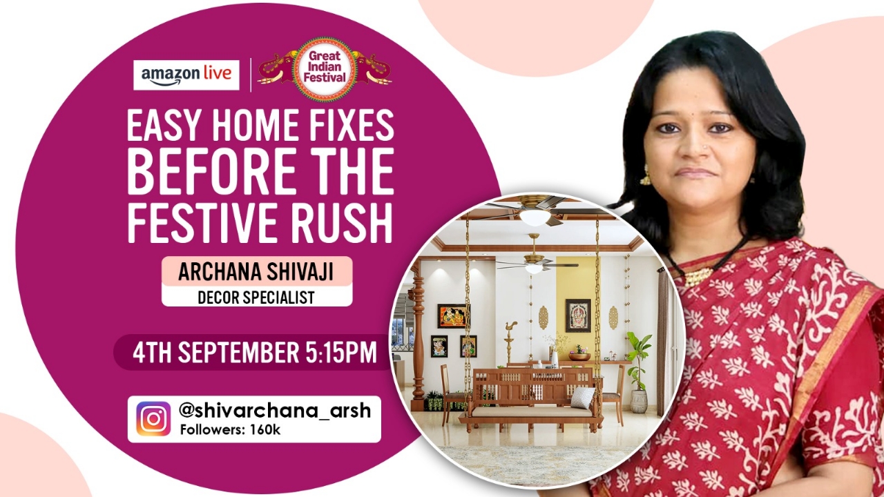 Watch Easy Home Fixes Before the Festive Rush on Amazon Live
